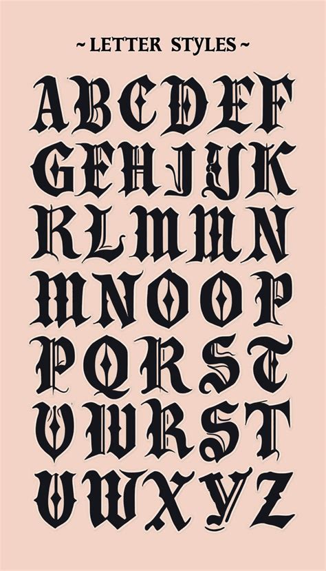 Lettering Font For Tattoos Inkwell Gothic In 2025 Lettering Fonts