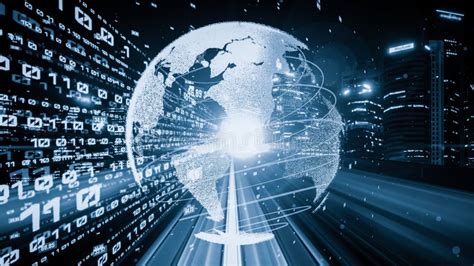 Futuristic Global Network And Tacit Digital Data Transfer 3d Graphic Stock Image Image Of