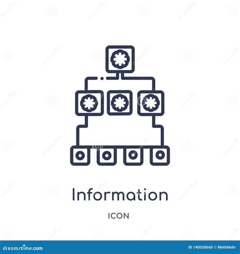 Linear Information Architecture Icon from General Outline Collection. Thin Line Information ...