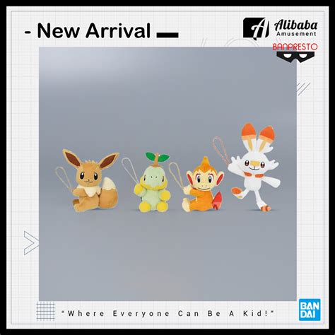 Pokemon Mascot Plush ~ Eevee Female Turtwig Chimchar Scorbunny ~ Alibaba Amusement In