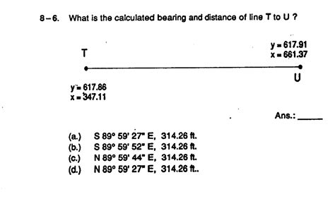 Solved What Is The Calculated Bearing And Distance Of Chegg