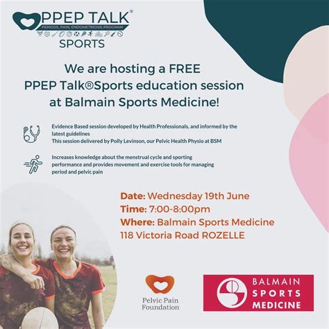 Less Than 1 Week Until Next Wednesdays Ppep Talk To Be Presented By Our… Balmain Sports Medicine