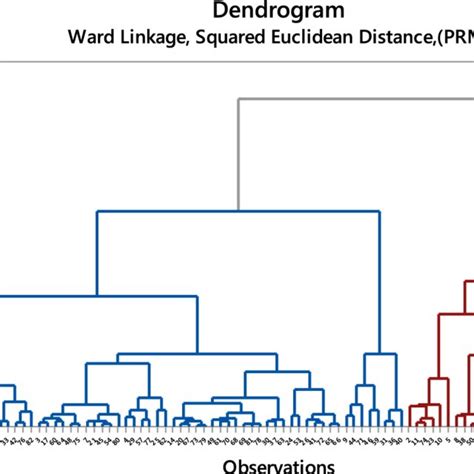 Dendrogram Obtained From The Hierarchical Cluster Analysis Illustrating