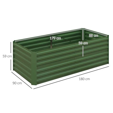 Raised Beds For Garden Galvanised Steel Outdoor Planters With Multi