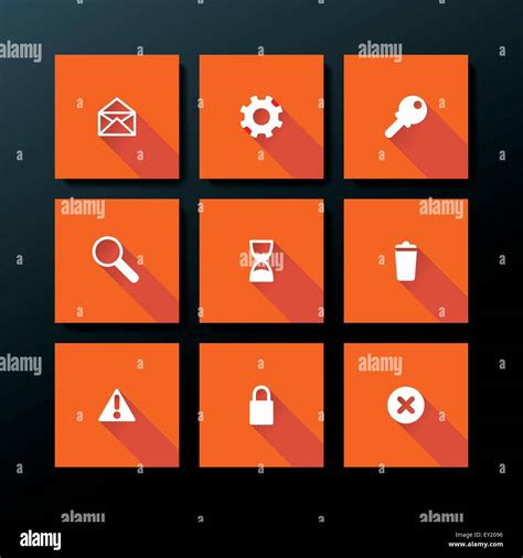 Flat Web Icon Set Vector Illustration Stock Vector Image Art Alamy