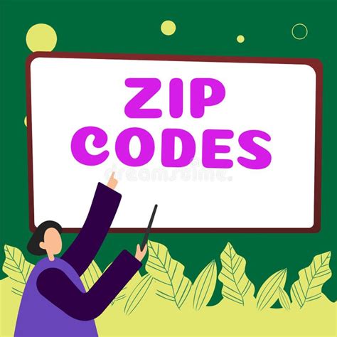 Sign Displaying Zip Codes Concept Meaning Numbers Added To A Postal