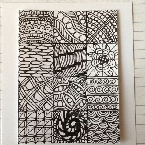 Enyshou Steps Zentangle Motifs Denchevêtrement Tangle Patterns
