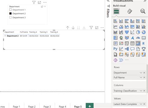 dynamically display columns based on slicer select microsoft