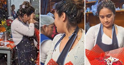 Joven trabajadora recibe sorpresa de cumpleaños de El Patrón pero acaba mal La despidieron