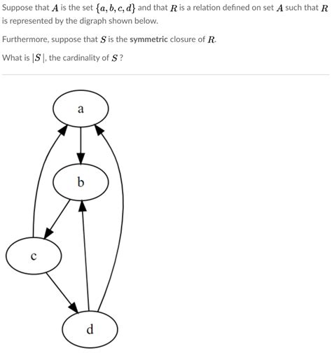 solved suppose that a is the set {a b c d} and that r is a
