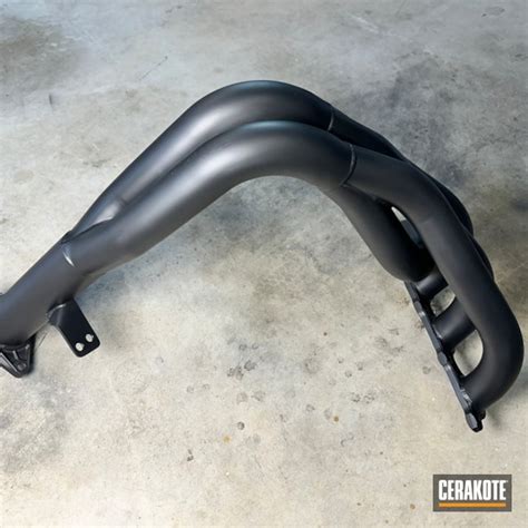 Honda Civic Headers In Glacier Black Cerakote