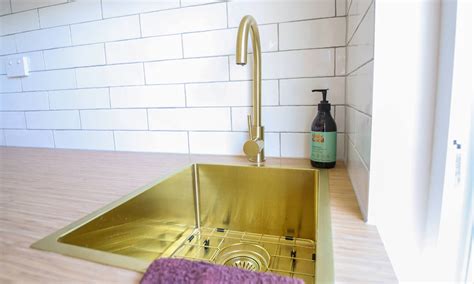 Brushed Brass Bathroom Ensuite And Laundry Renovation Armrock