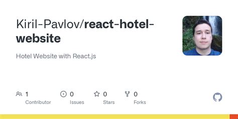 GitHub Kiril Pavlov React Hotel Website Hotel Website With React Js
