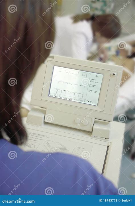 The Process Of Recording An Electrocardiogram Stock Image Image Of