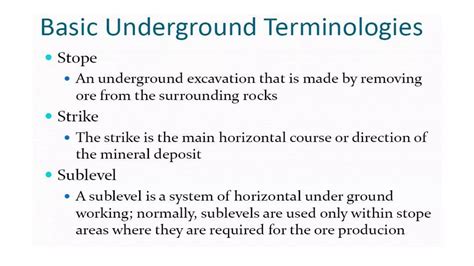 Underground Mining Method Natural Support And Caving Pptx