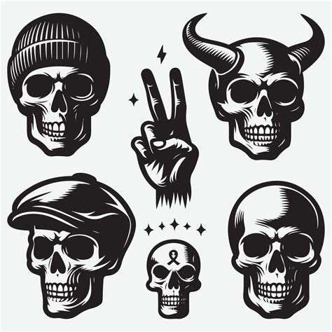 High Definition Skull Silhouettes Clip Art For Premium Designs 52256833