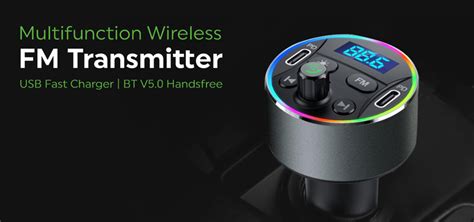 Powertech Pt 1027 Transmitter And Φορτιστής 40w Οθόνη Rgb Bluetooth