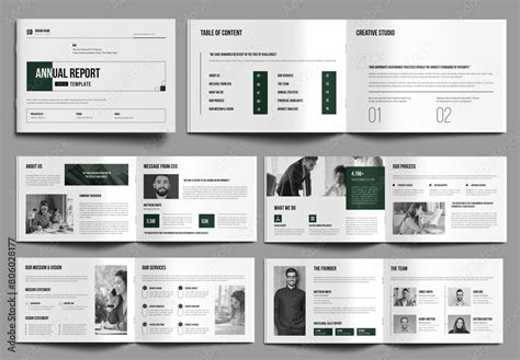 Landscape Annual Report Template Design Stock Template Adobe Stock