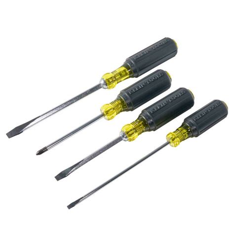 Klein 85105 Screwdriver Set Slotted And Phillips Cushion Grip 4 Piece