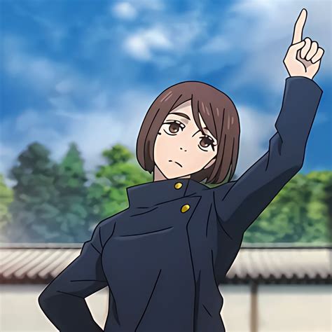 Shoko Ieiri Anime Character Pointing To The Sky Shoko Ieiri Funny