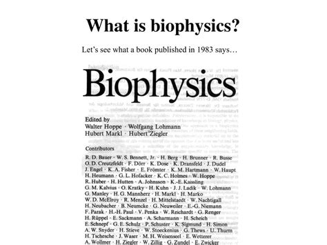 Ppt Biophysics Powerpoint Presentation Free Download Id3761988