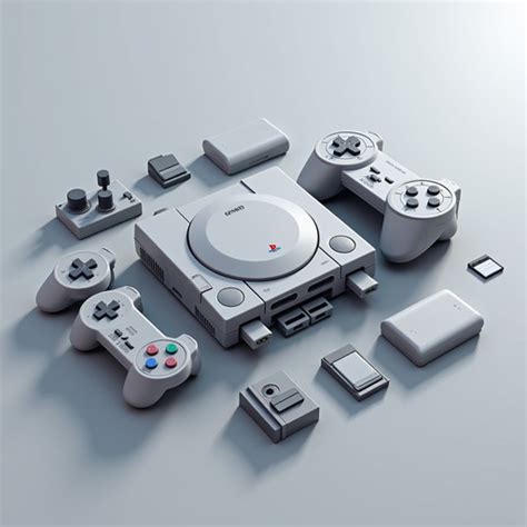 Free Playstation Exploded View Image Playstation Retro Gaming Download At Stockcake