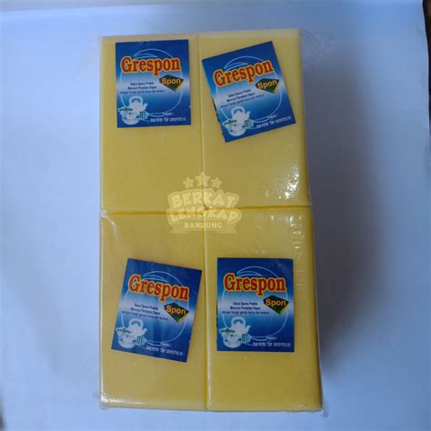 Jual Spon Busa Jumbo Kuning Spon Dapur Sponge Busa Cuci Mobil 12 Pcs Shopee Indonesia