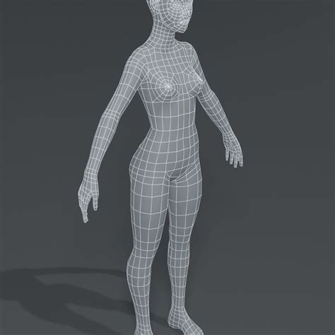 Female Body Base Mesh 3d Model 3d Model 8 Unknown Fbx Blend Dae Stl Obj Free3d