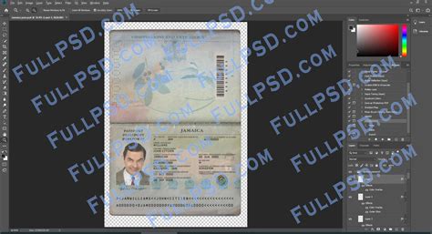 Download Jamaica Passport Psd File Photoshop Template Editable Fullpsd