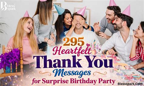 295 Heartfelt Thank You Messages For Surprise Birthday Party