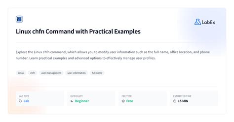 linux chfn command with practical examples labex