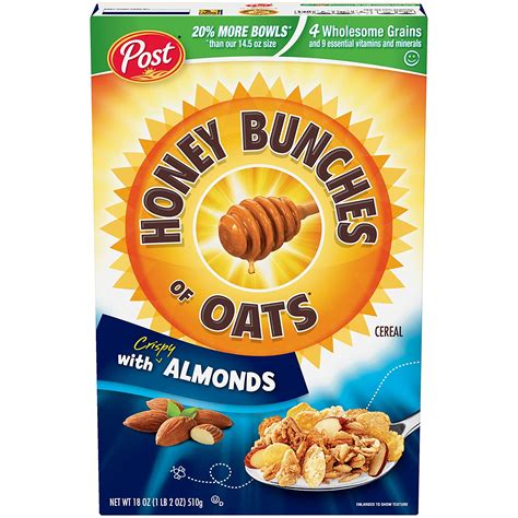 Post Honey Bunches Of Oat With Almond Cereal 14 5 Oz Gj Curbside