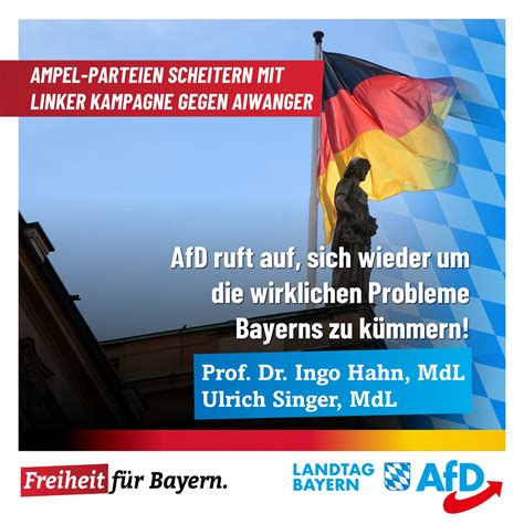 Ulrich Singer Ingo Hahn Ampel Parteien Scheitern Mit Linker Kampagne Gegen Aiwanger Afd