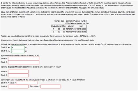 solved 2 points the following exercise is based on summary