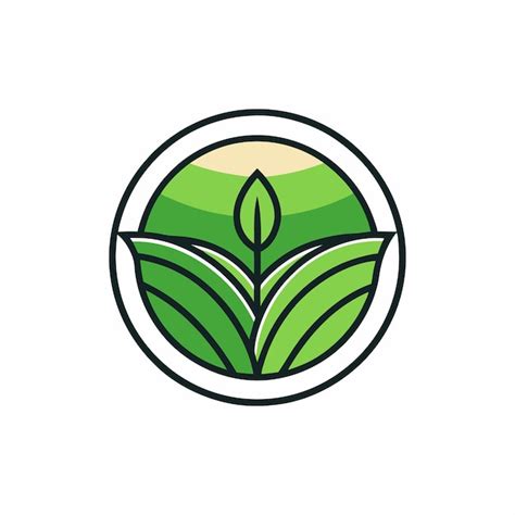 Premium Vector Vector Circle Green Leaf Growing Plant
