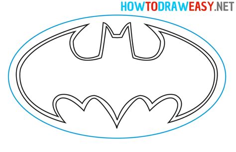 How To Draw Batman Logo Step By Step