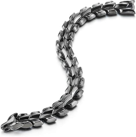 Coolsteelandbeyond Biker Punk Rock Grey Black Stainless