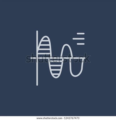 Sine Waves Analysis Icon Trendy Flat Stock Vector Royalty Free