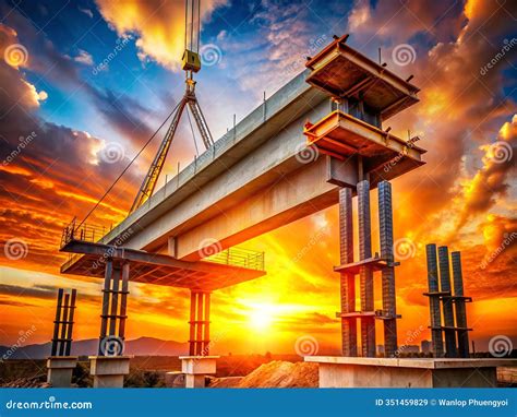 Massive Steel Beam Foundation Column Erection A Powerful View Of