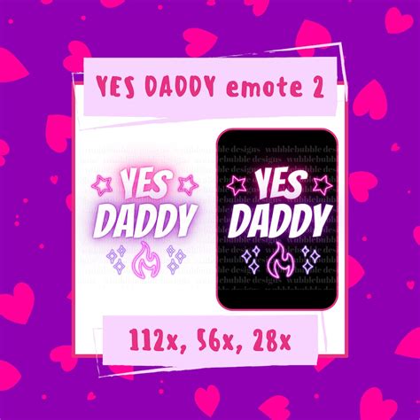 Yes Emote Fire Daddy Neon Purple Turquoise And Pink Yes Daddy
