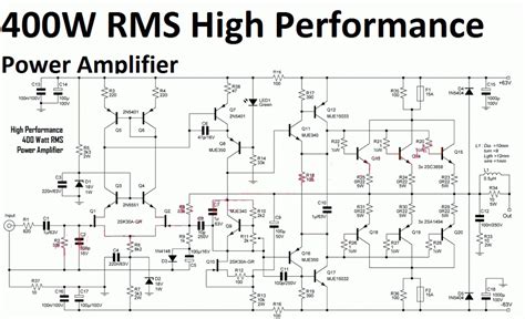 400w High Performance Power Amplifier Circuit Audio Schematic 蘇州