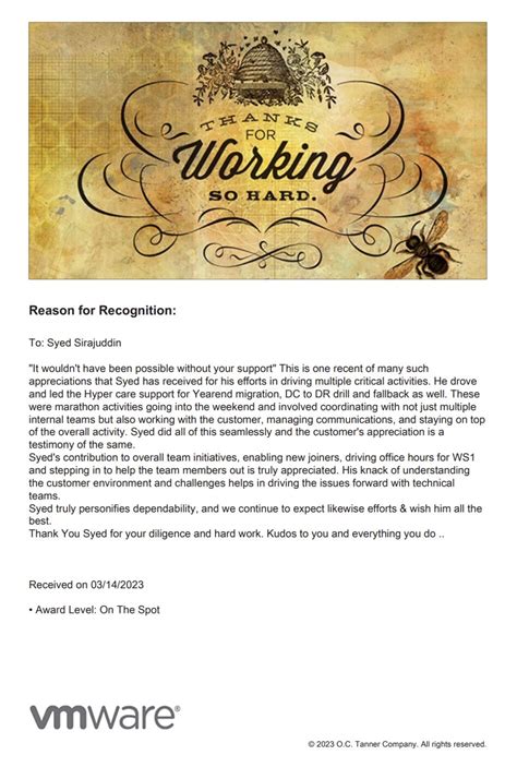 Syed Sirajuddin On Linkedin Vmware Recognitionawards