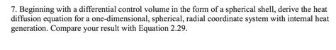 solved 7 beginning with a differential control volume in