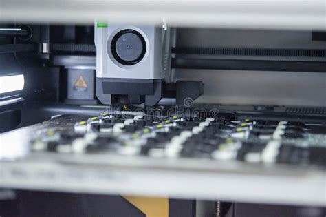 3d Printer Close Up Working 3d Printer In Process Of Printing Object From Molten Stock Image
