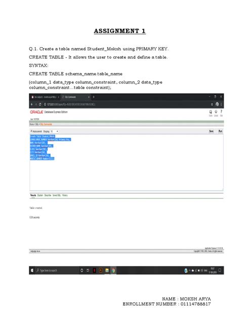 Ism Lab File Pdf Table Database Computer Programming