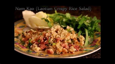 Nam Khao Laotian Crispy Rice Salad Rice Salad Rice Crispy Asian Cooking