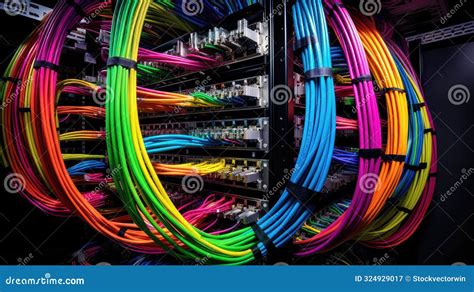 Color Cabling Royalty Free Illustration 324974619