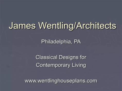 Classical Designs For Contemporary Living Ppt