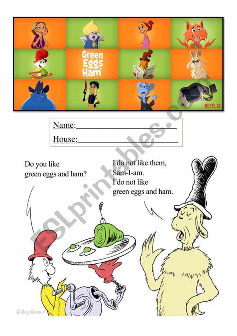 Green Eggs And Ham Characters Names