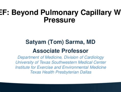 Hfpef Beyond Pulmonary Capillary Wedge Pressure